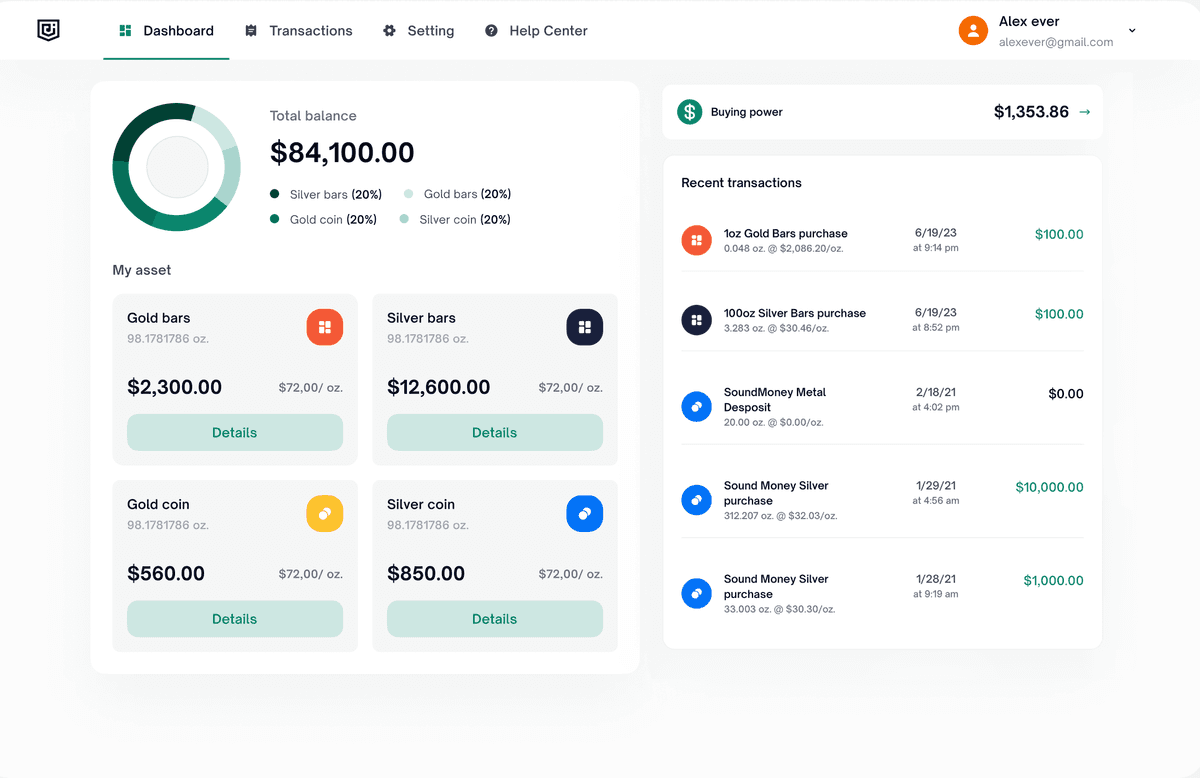 SoundMoney - Precious metals ownership made simple